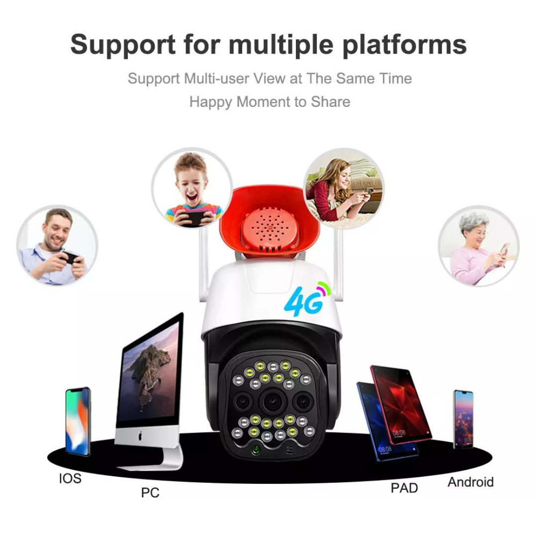 8MP ultra HD, 4G security camera with WIFI & Colorful IR night vision ...