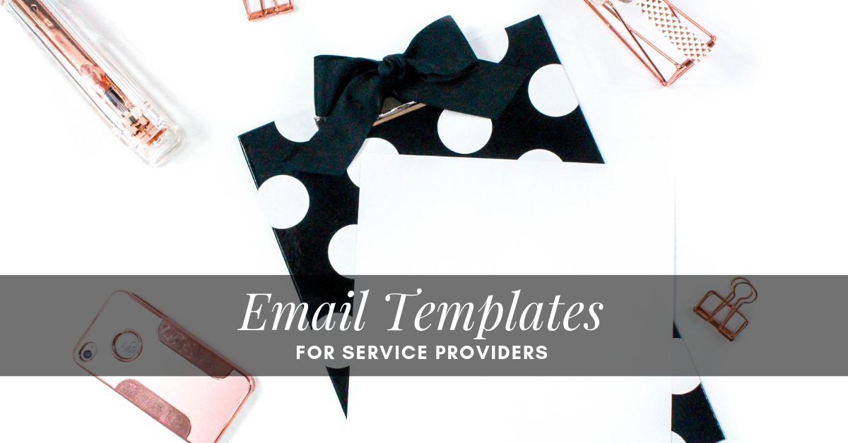 Service Provider Email Templates