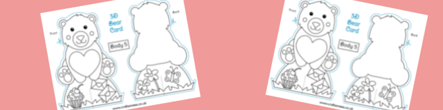 FREE Valentines Day Card Template To Color - Crafts on Sea