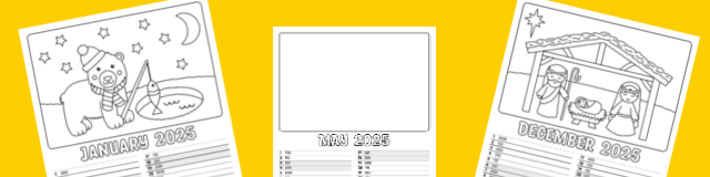 2025 Calendar To Color: FREE Printable - Crafts on Sea