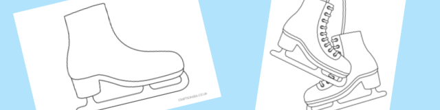 Ice Skates Template (FREE Printable) - Crafts on Sea