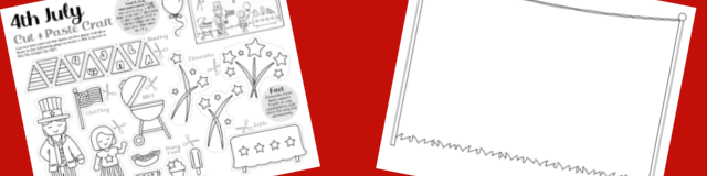 Cut and Paste Fourth of July Craft (FREE Printable) - Crafts on Sea