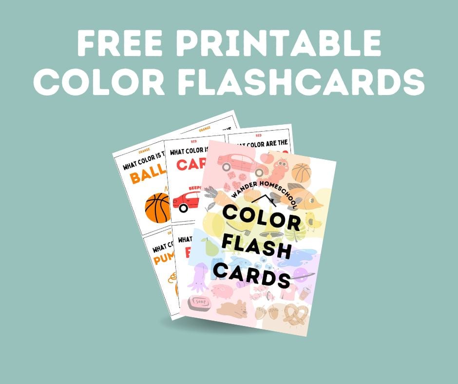 Free Color Flashcards Printable for Kids - Wander Homeschooling