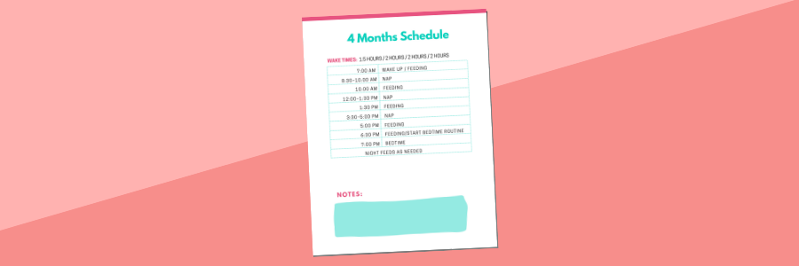 Four-Month Babywise Schedule (& Printable Samples) - Postpartum Party