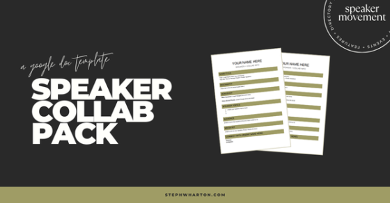 Speaker Collab Pack: Google Doc Template