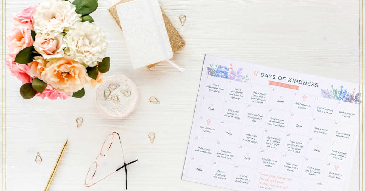 Kindness in the New Year with Downloadable Calendars