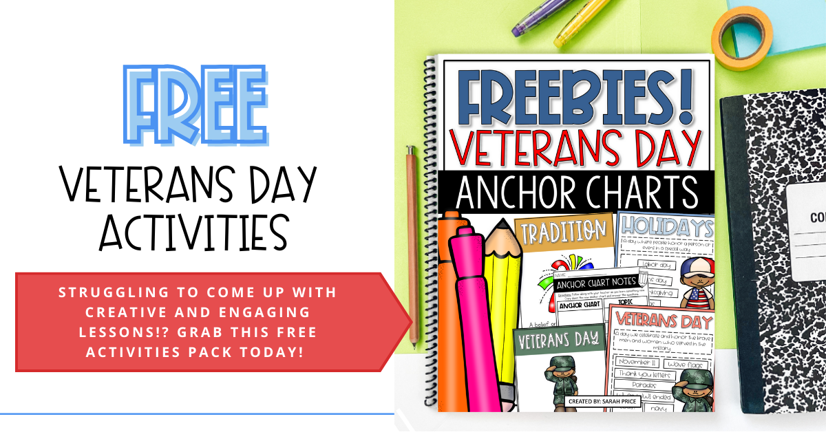 Free Veterans Day Theme Anchor Charts