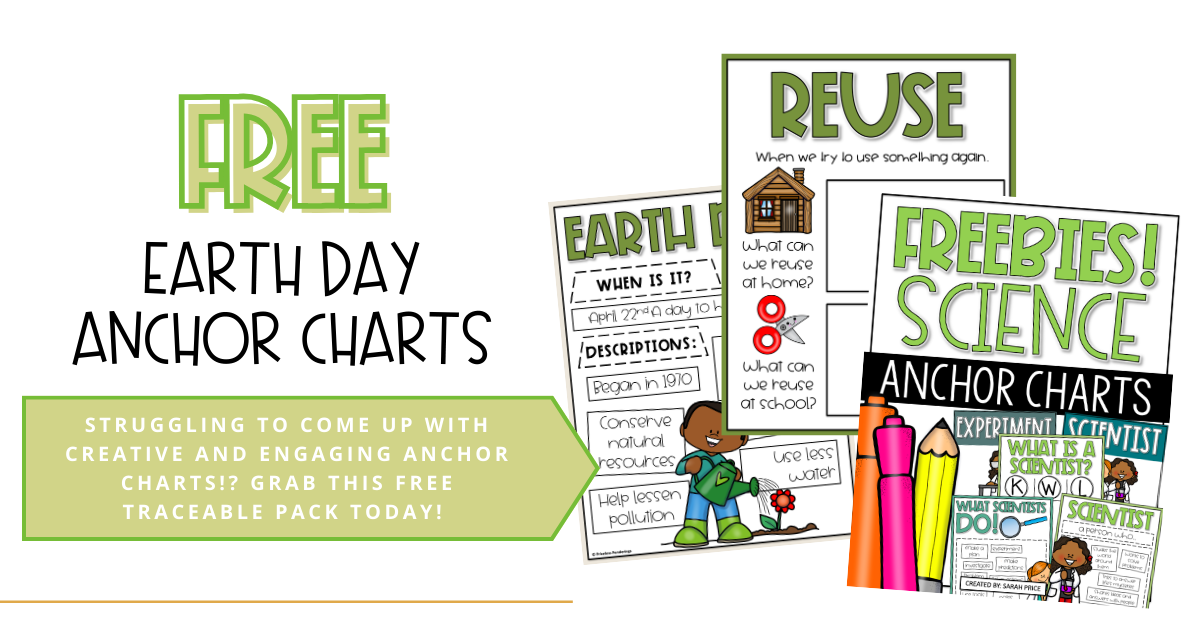Free Earth Day Anchor Charts for teachers