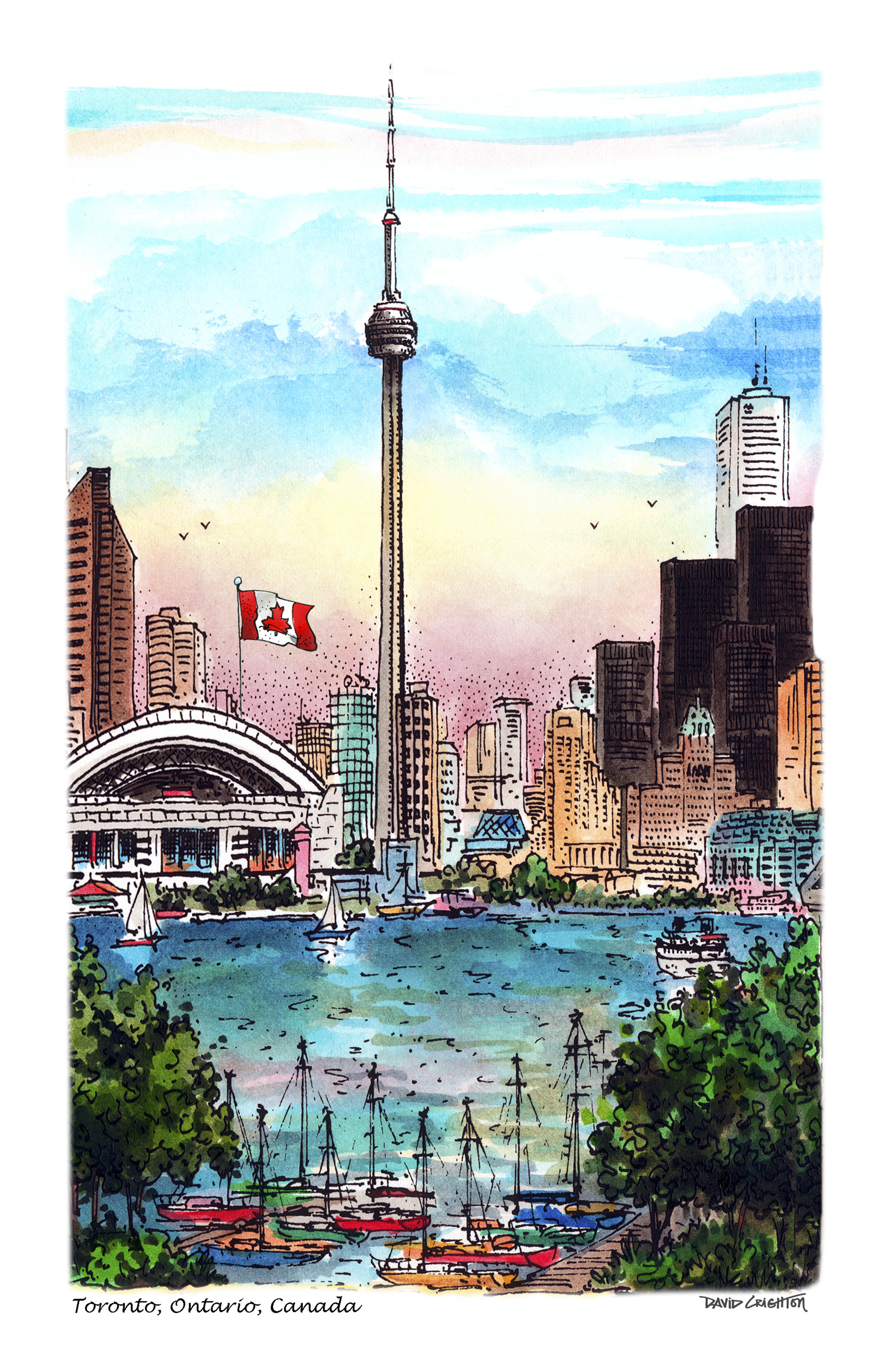 Toronto Skyline Desktop and Mobile Wallpaper Download