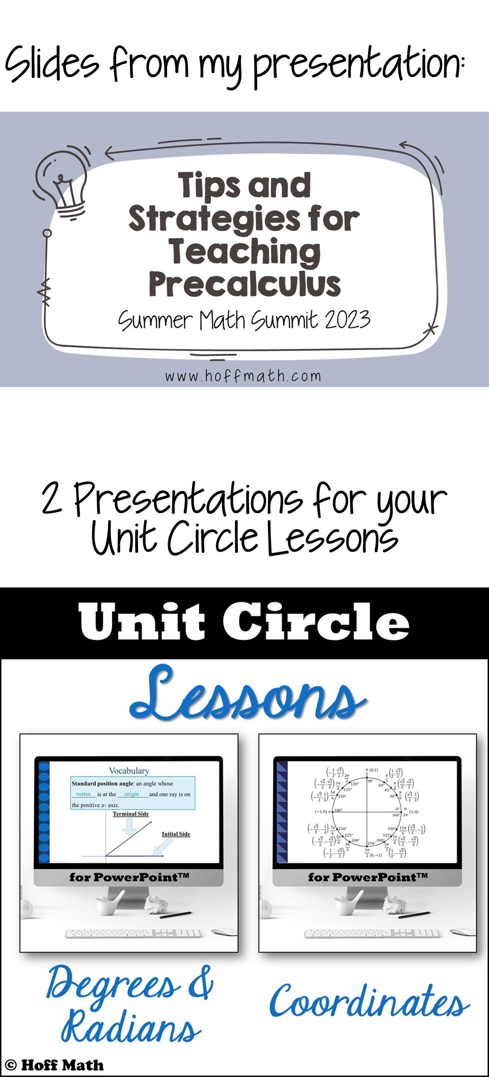 Unit Circle Lessons