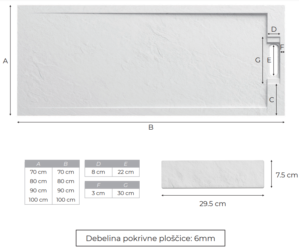 Tuš kad Delta SPA STONE