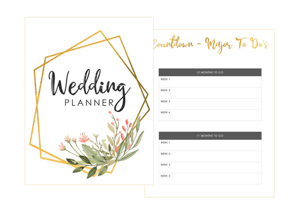 Free Printable Wedding Planner