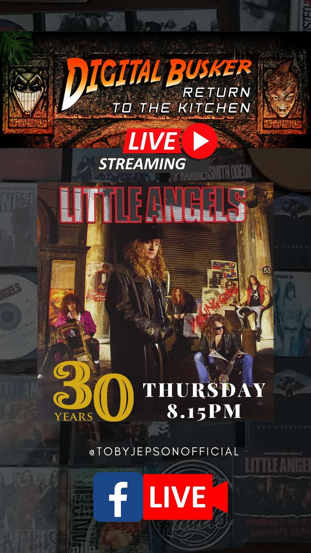 LITTLE ANGELS ‘Young Gods’ 30th anniversary live stream by TOBY JEPSON ...