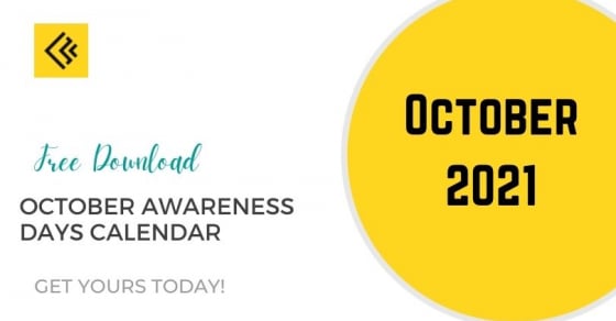Free Download - October 2021 Awareness Day Calendar