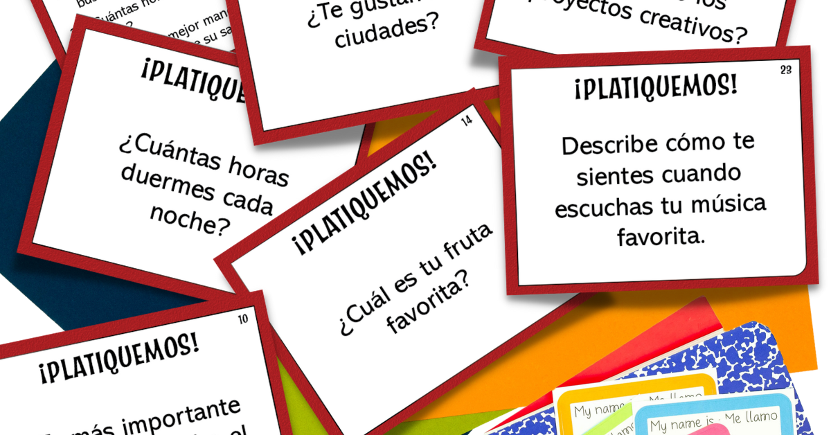 Free Set of Spanish Conversation Starters!
