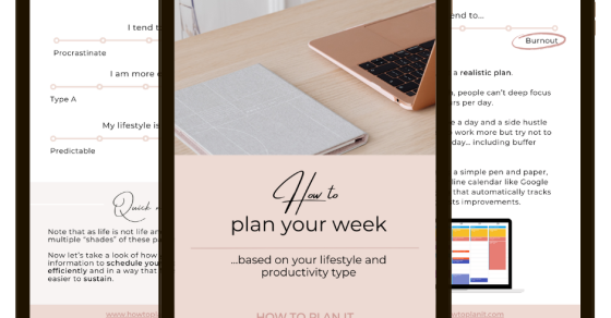 How to plan your week based on your lifestyle and productivity type
