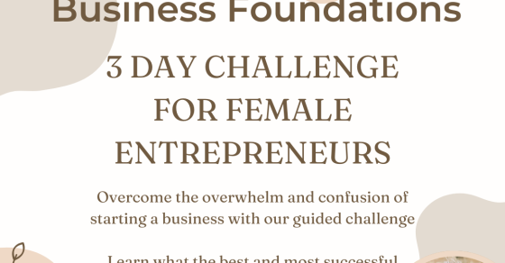 Business Foundations 3 Day Challenge for Female Entrepreneurs