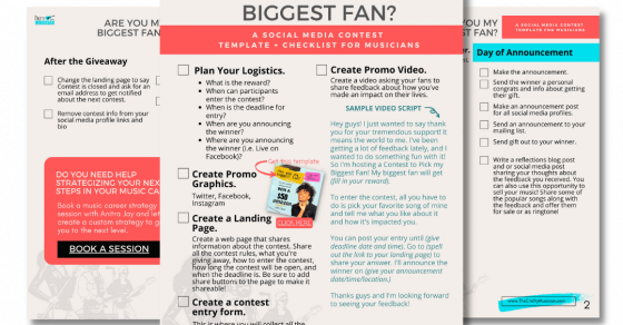 Contest Checklist and Template for Musicians