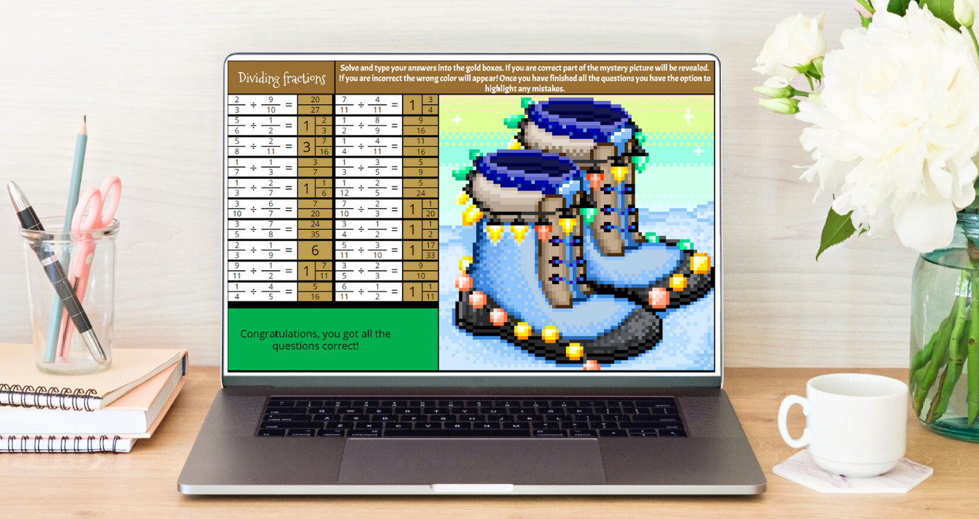 Dividing Fractions – Pick Up and Go Resources