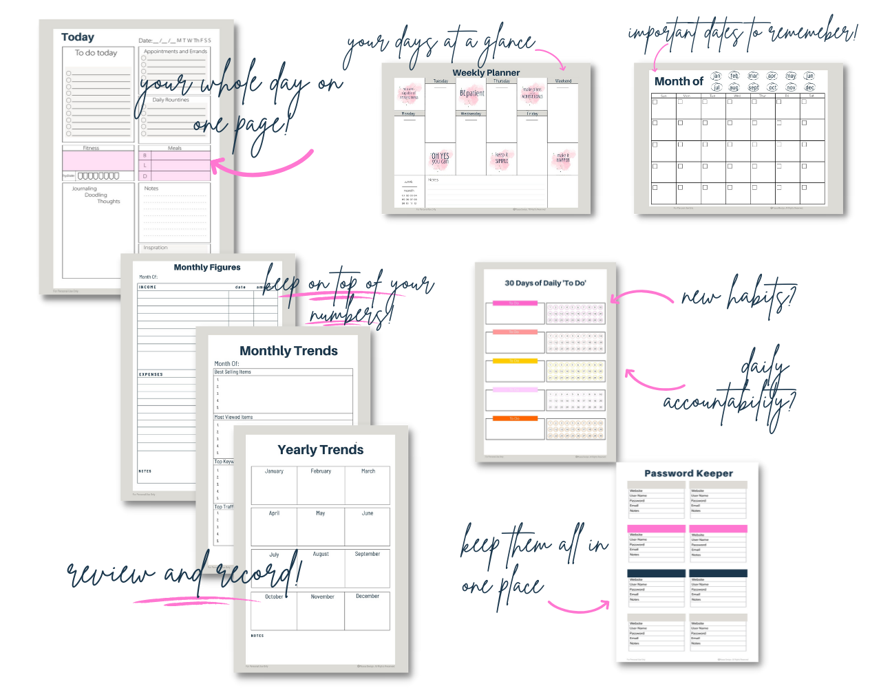 Productivity Planner Bundle