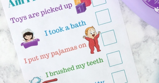 Free Printable Bedtime Routine Chart