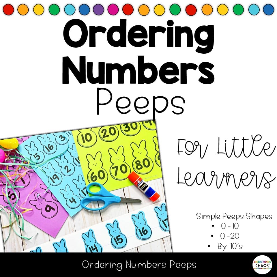 Ordering Numbers Peeps FREEBIE