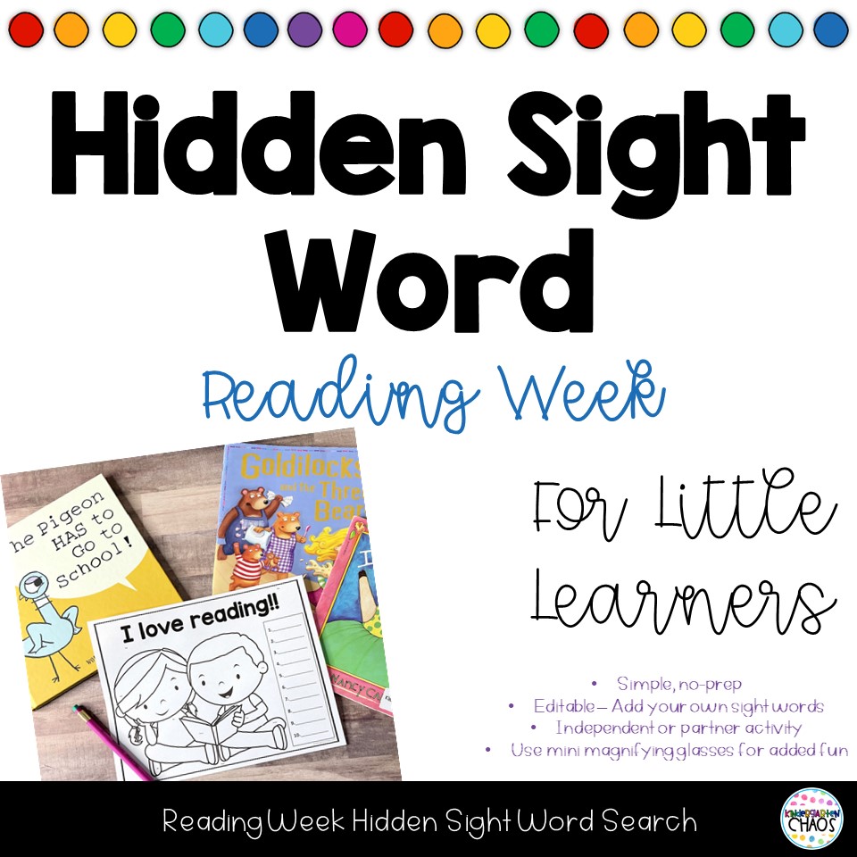 Reading Week Hidden Sight Word FREEBIE