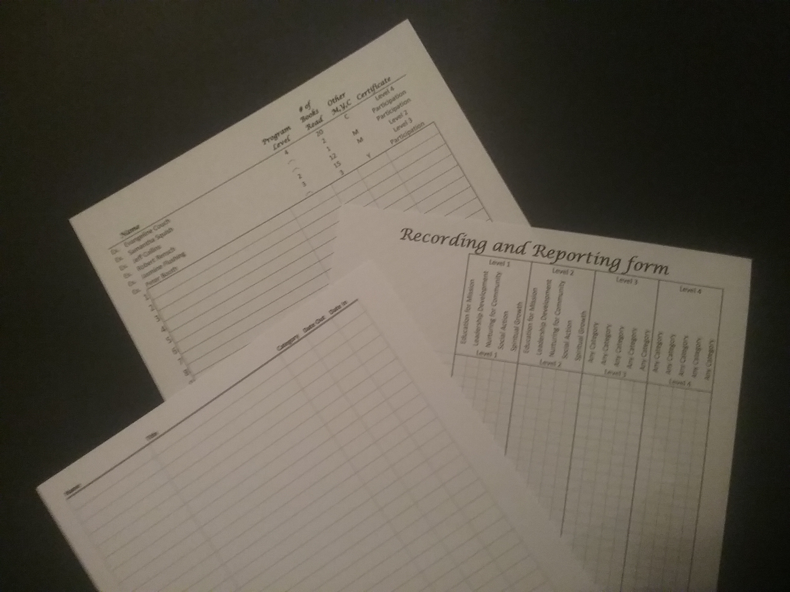 UMW Reading Forms Sign-up