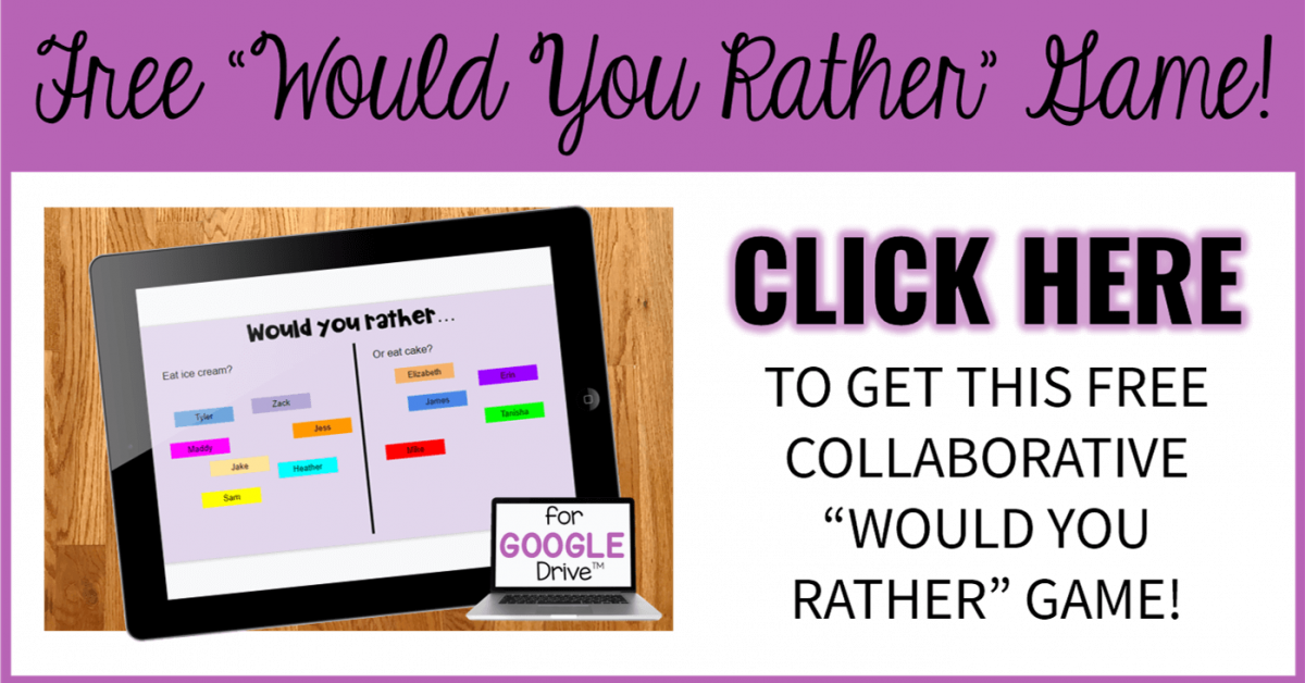 FREE Collaborative "Would You Rather" Game