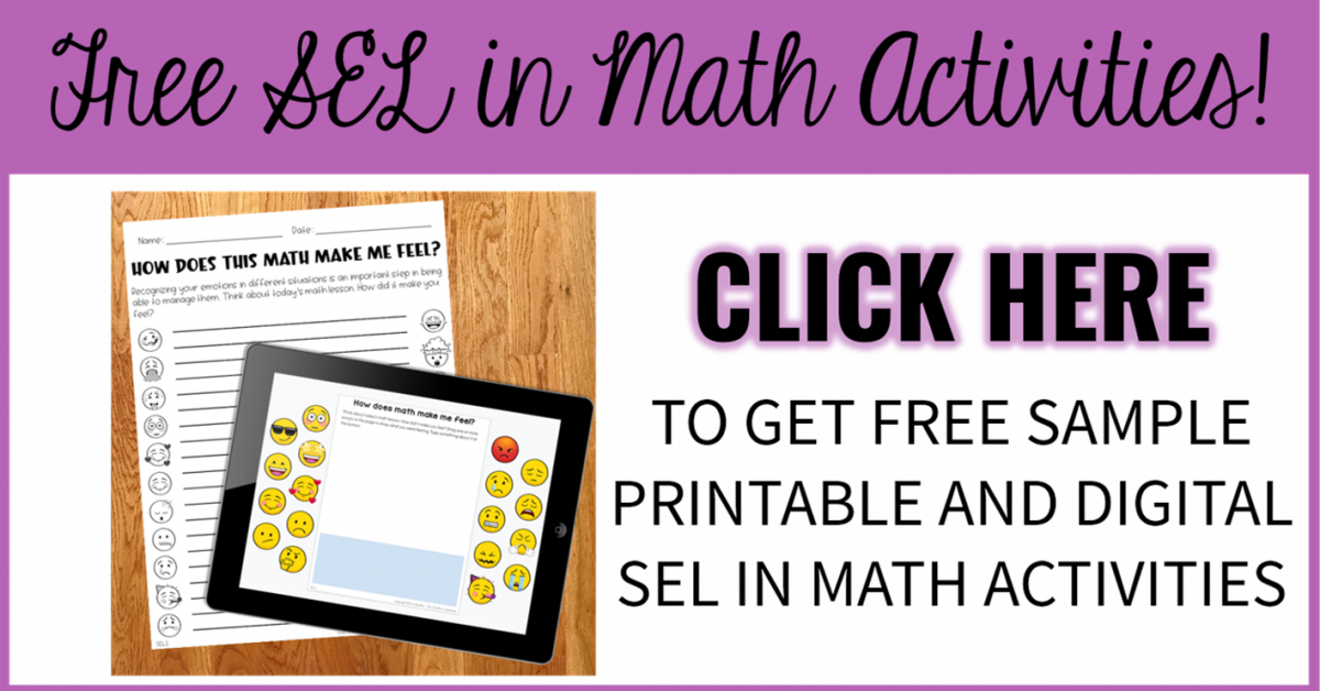FREE Social-Emotional Learning in Math Activities