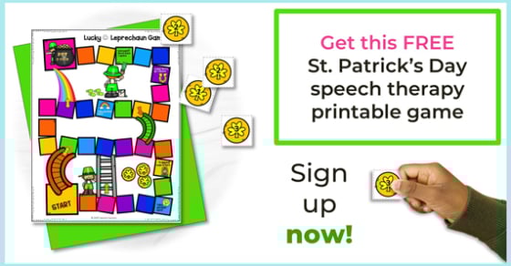 Get this no-prep speech therapy St. Patrick's Day freebie