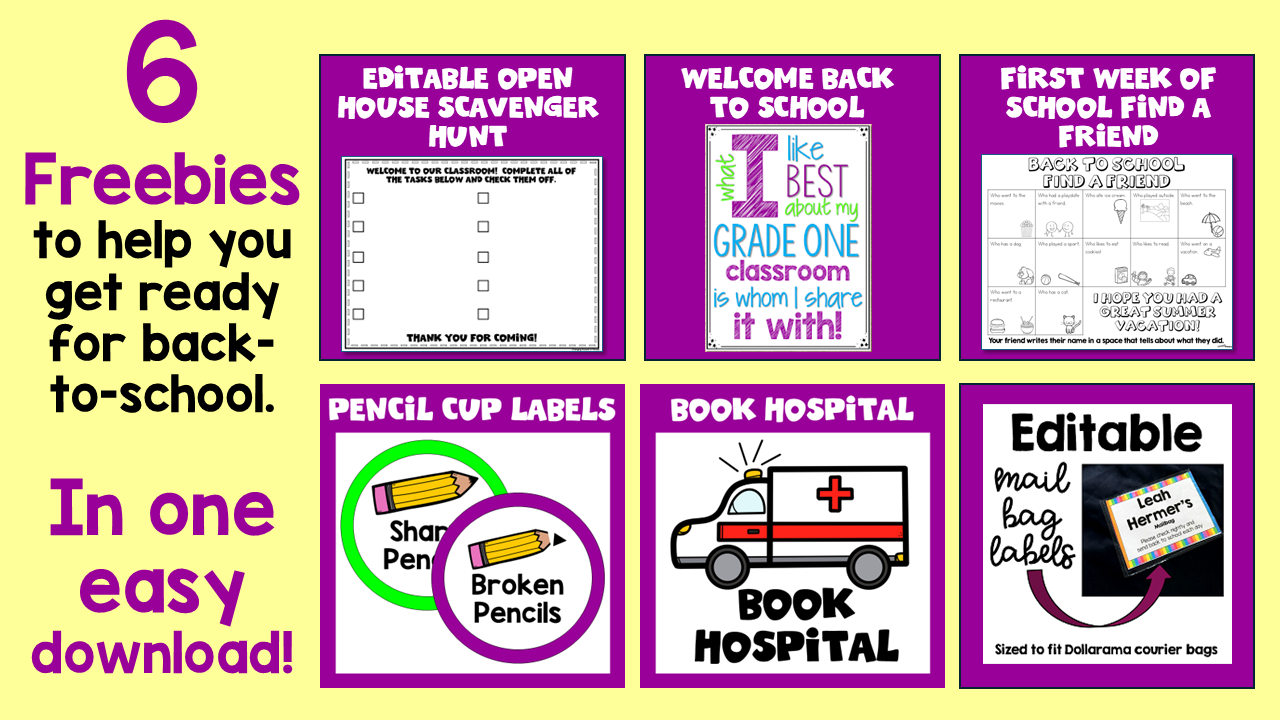 6 Back to School Freebies