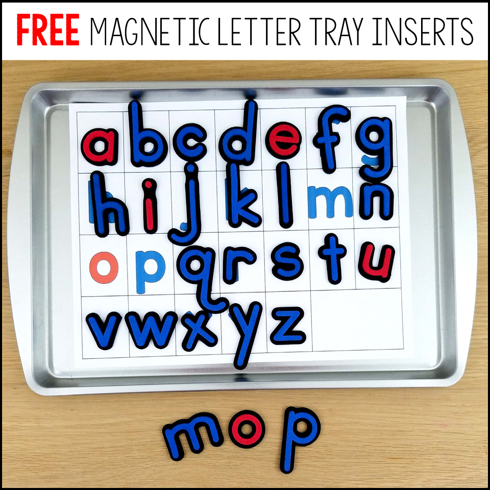 magnetic letter tray inserts