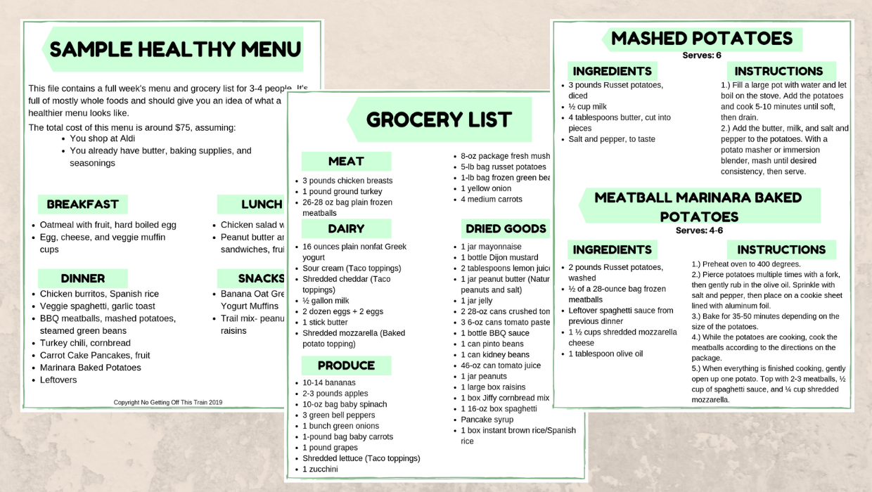 FREE One Week Healthy Meal Plan free-one-week-healthy-meal-plan