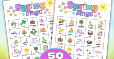 50 Free Printable Spring Bingo Cards