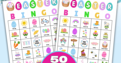 50 Free Easter Bingo Game Cards